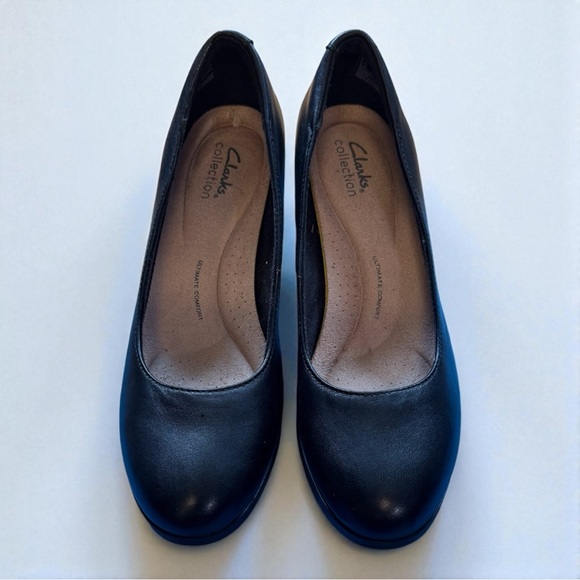 Clarks | Shoes | Clarks Womens Classic Block Heeled Pumps | Poshmark